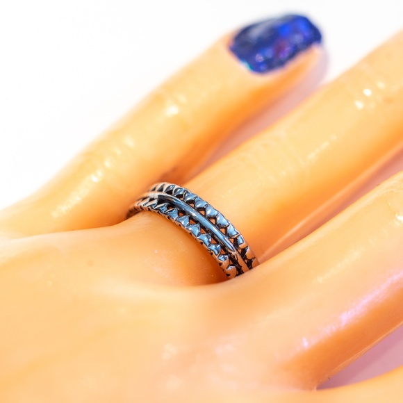 Jewelry | Triangle Pattern Ss 925 Eternity Ring Beautiful | Poshmark